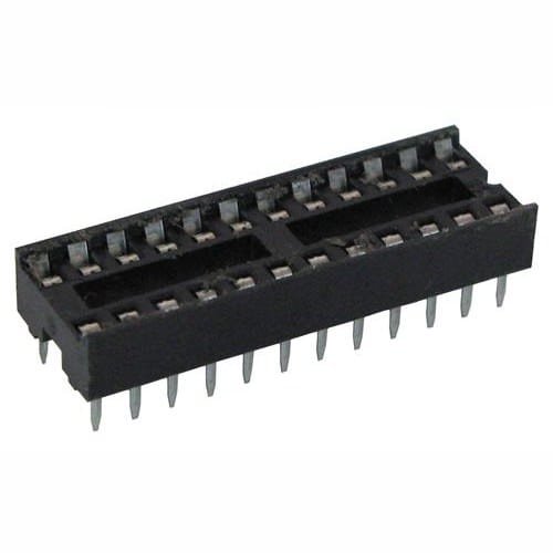 24 Pin IC Base (DIP) - 2 Pieces Pack - ComponentsTree.com