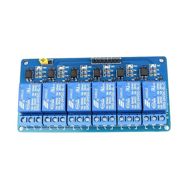 6 channel 24V Relay Module with Optocoupler - componentstree