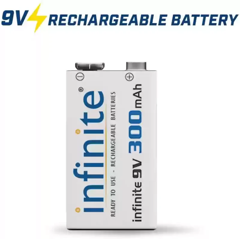 Infinite ENVIE 9V 300mAh Ni-Mh Capacity Ready to Use Rechargeable ...