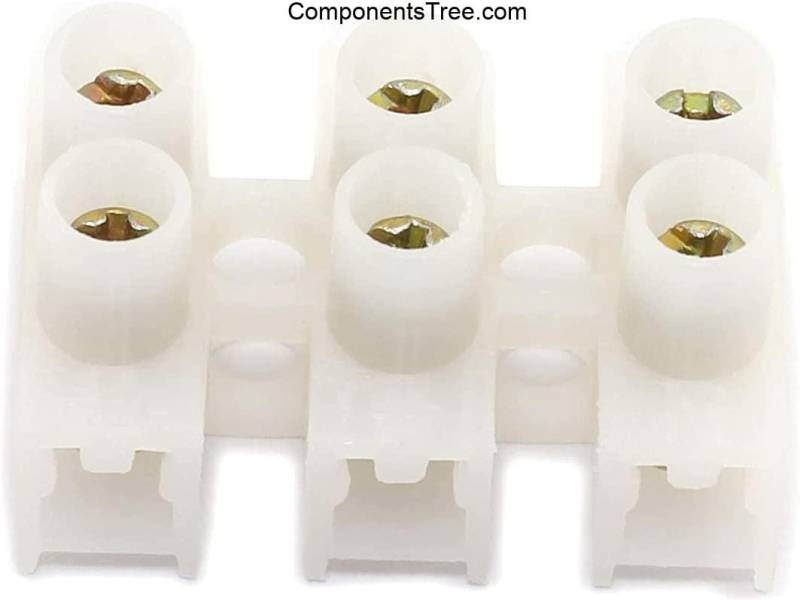 3 Way Screw Fit Connector Terminals - 2 Pieces Pack - ComponentsTree.com