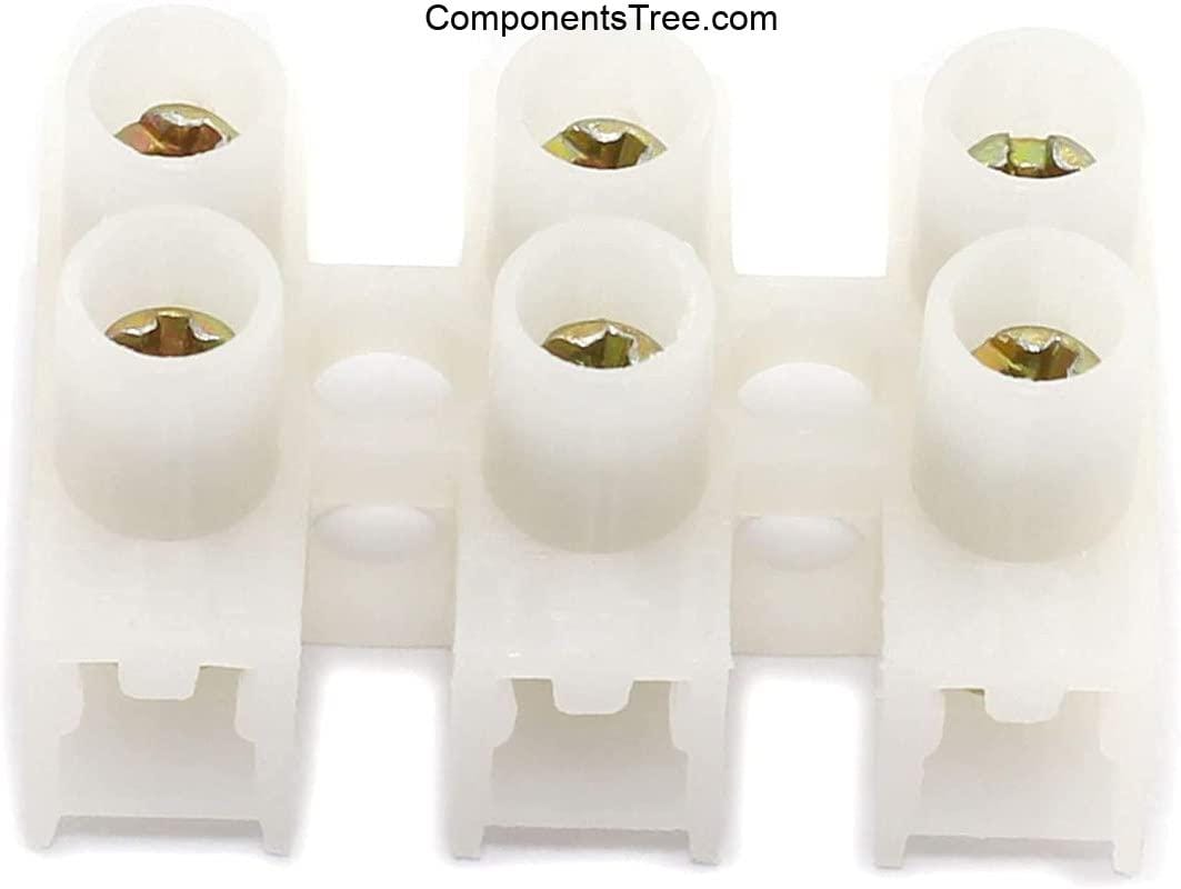 3 Way Screw Fit Connector Terminals - 2 Pieces Pack - ComponentsTree.com
