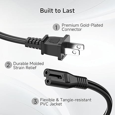 AC Power Cord 2 Pin Philips Lead For Electric Appliance ...